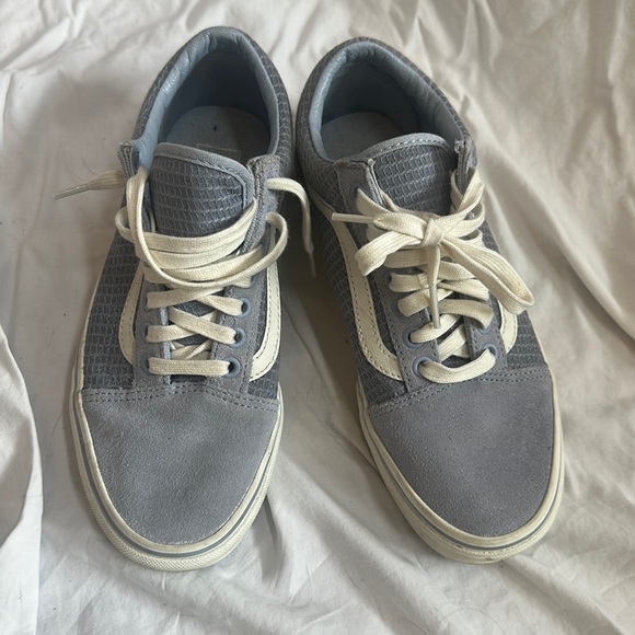 Vans | Shoes | Oldskool Platform Vans In Light Blue With Waffle Detail ...